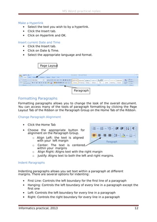 Ms word 2007 practical notes | PDF