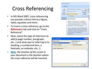 Ms word2007tutorial | PPT