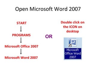 Ms word2007tutorial | PPT