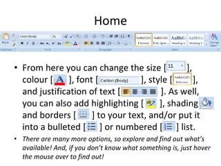 Ms word2007tutorial | PPT