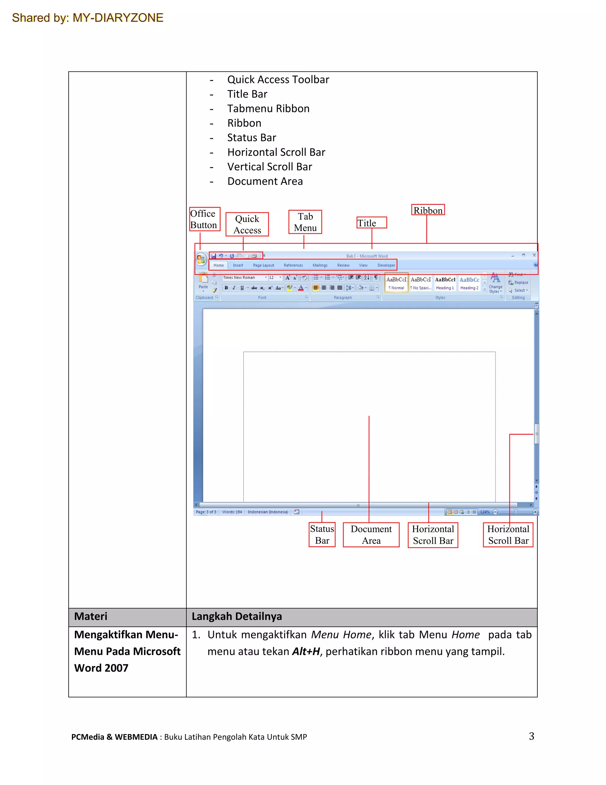 Modul Belajar Ms word | PDF