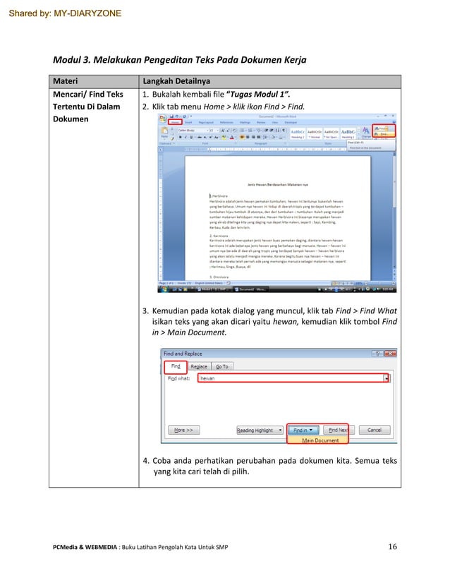 Modul Belajar Ms word | PDF