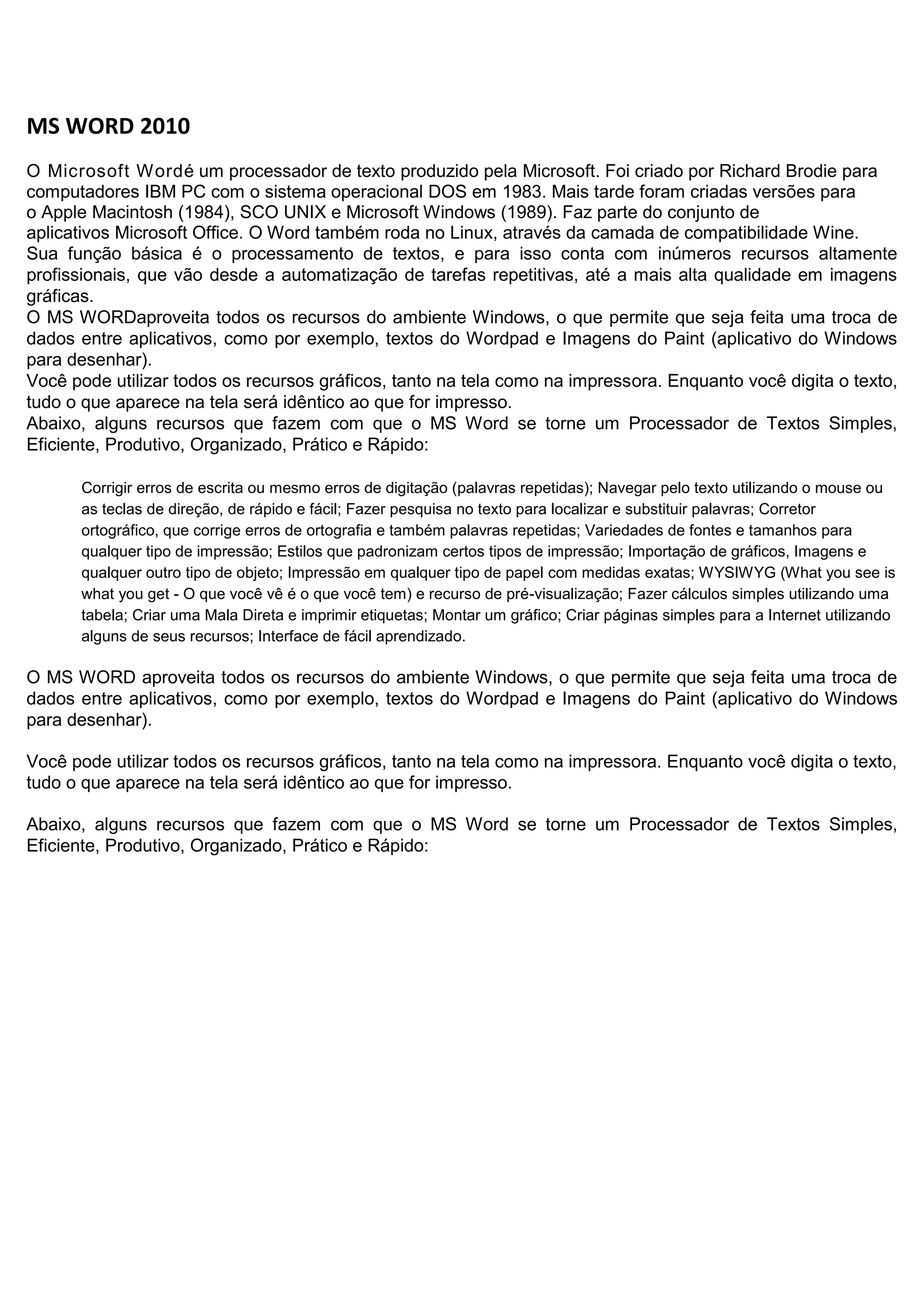 Ms Word 2010 Pdf