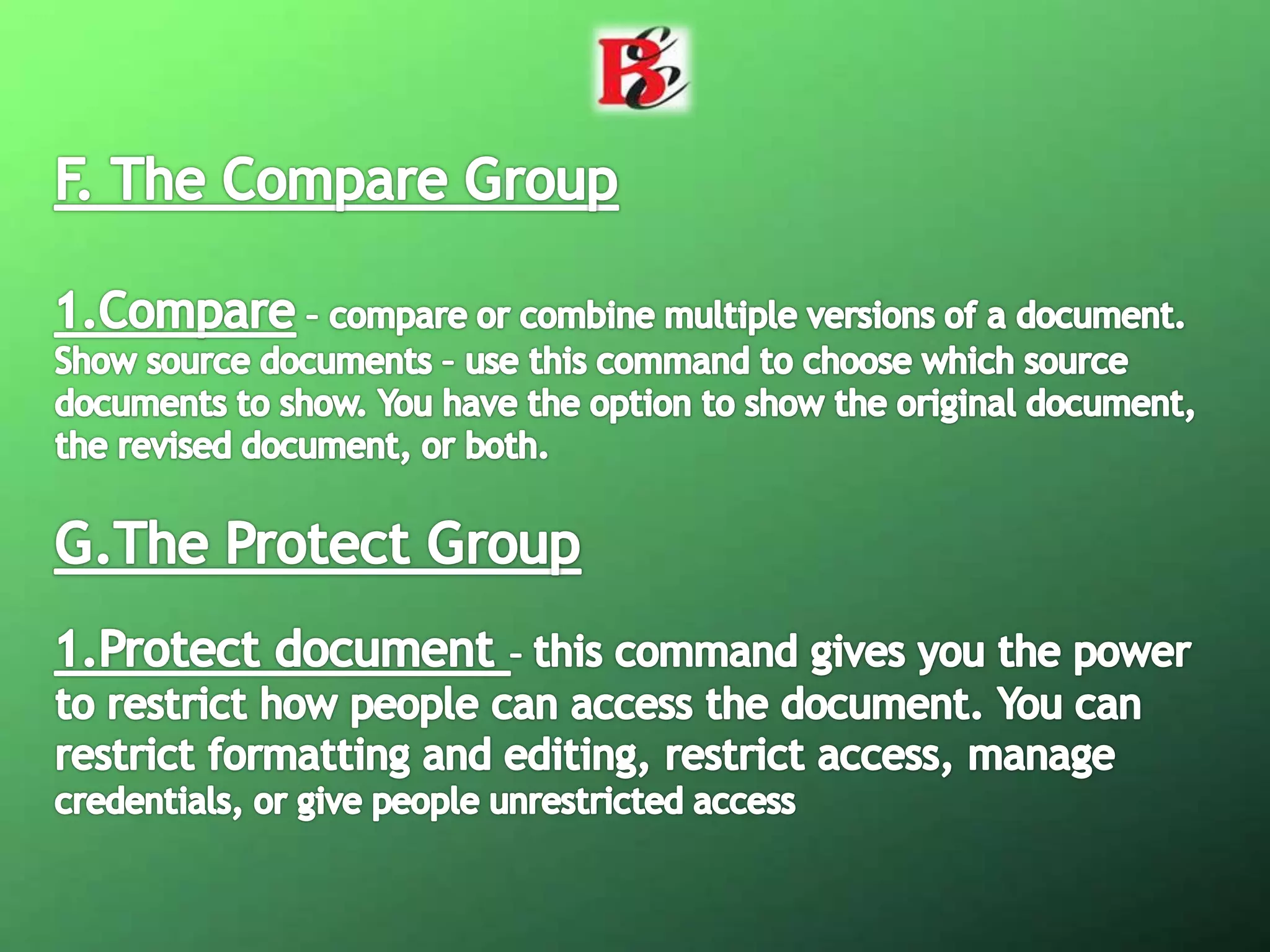 Explanation About MS Word And its Various Tabs And Toolbars | PPTX