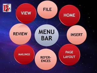 Explanation About MS Word And its Various Tabs And Toolbars | PPT