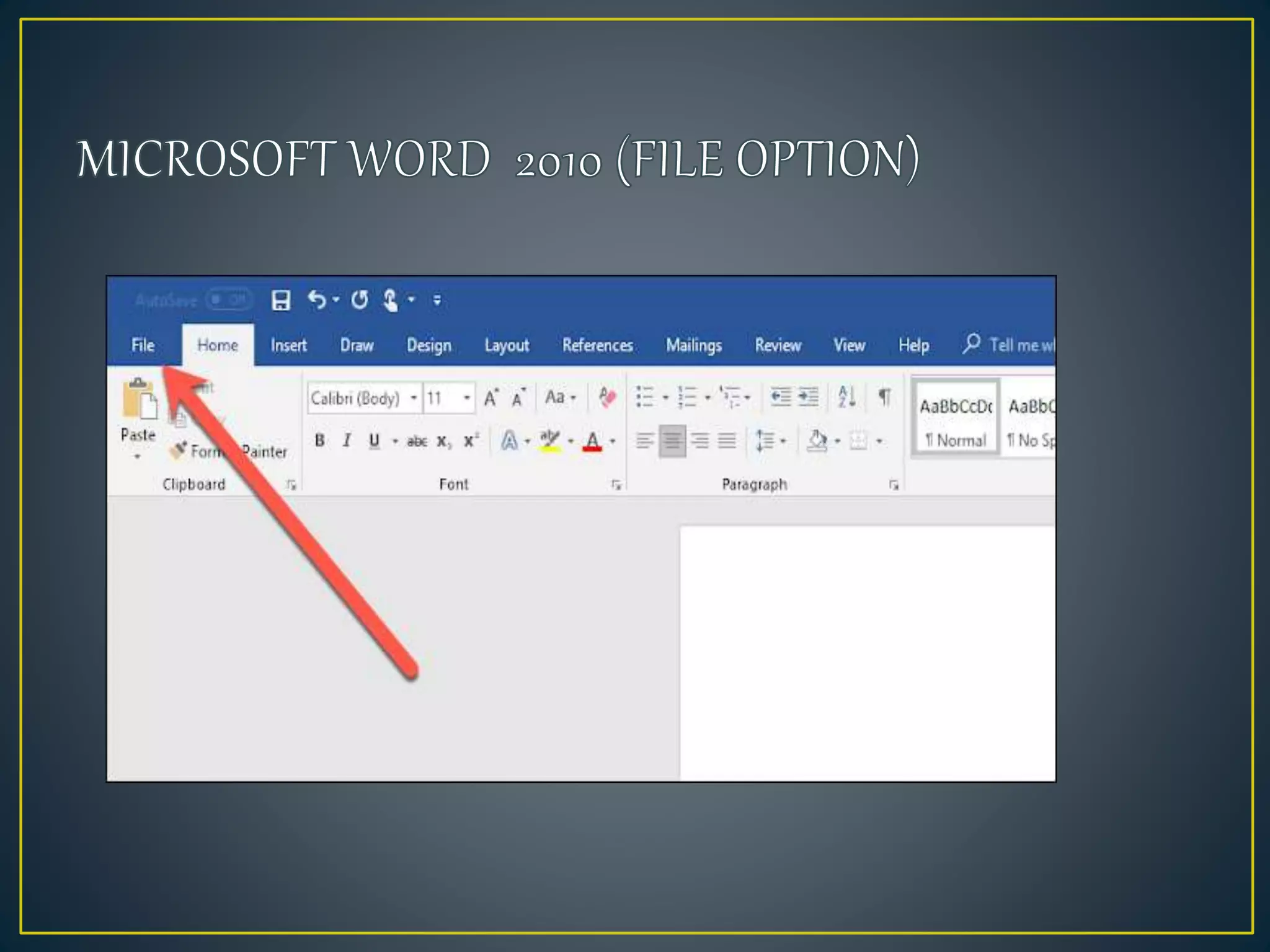 Ms word 2010 | PPTX