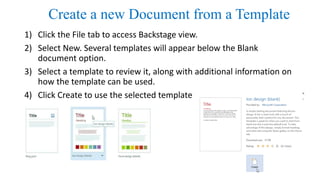Ms word 2013 Training | PPTX