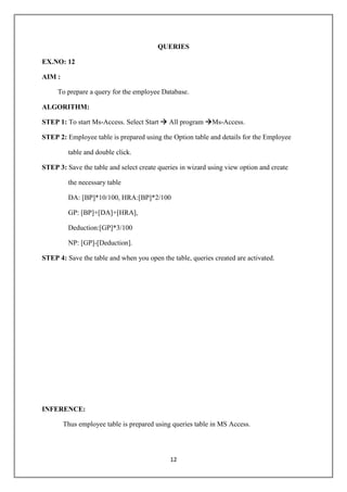 Ms word, access, powerpoint and internet | PDF