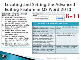 APA 6th Ed - MS Word Advanced Editing v1 | PDF