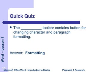 MS WORD BASICS for the beginners or students | PPT