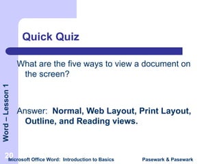 MS WORD BASICS for the beginners or students | PPT