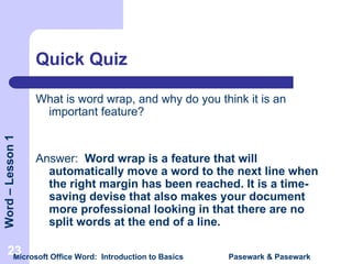 MS WORD BASICS for the beginners or students | PPT