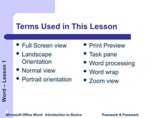 MS WORD BASICS for the beginners or students | PPT