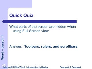 MS WORD BASICS for the beginners or students | PPT