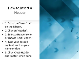 Microsoft Word Header Footer and Tables.pptx