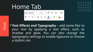 Ms word Home tab and funtions basic ict.pptx