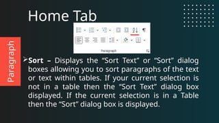 Ms word Home tab and funtions basic ict.pptx