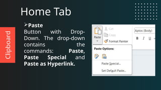 Ms word Home tab and funtions basic ict.pptx