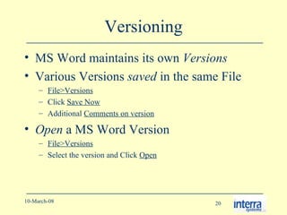 Ms Word How To Use Like A Pro (Madhubanti Dasgupta) | PPT