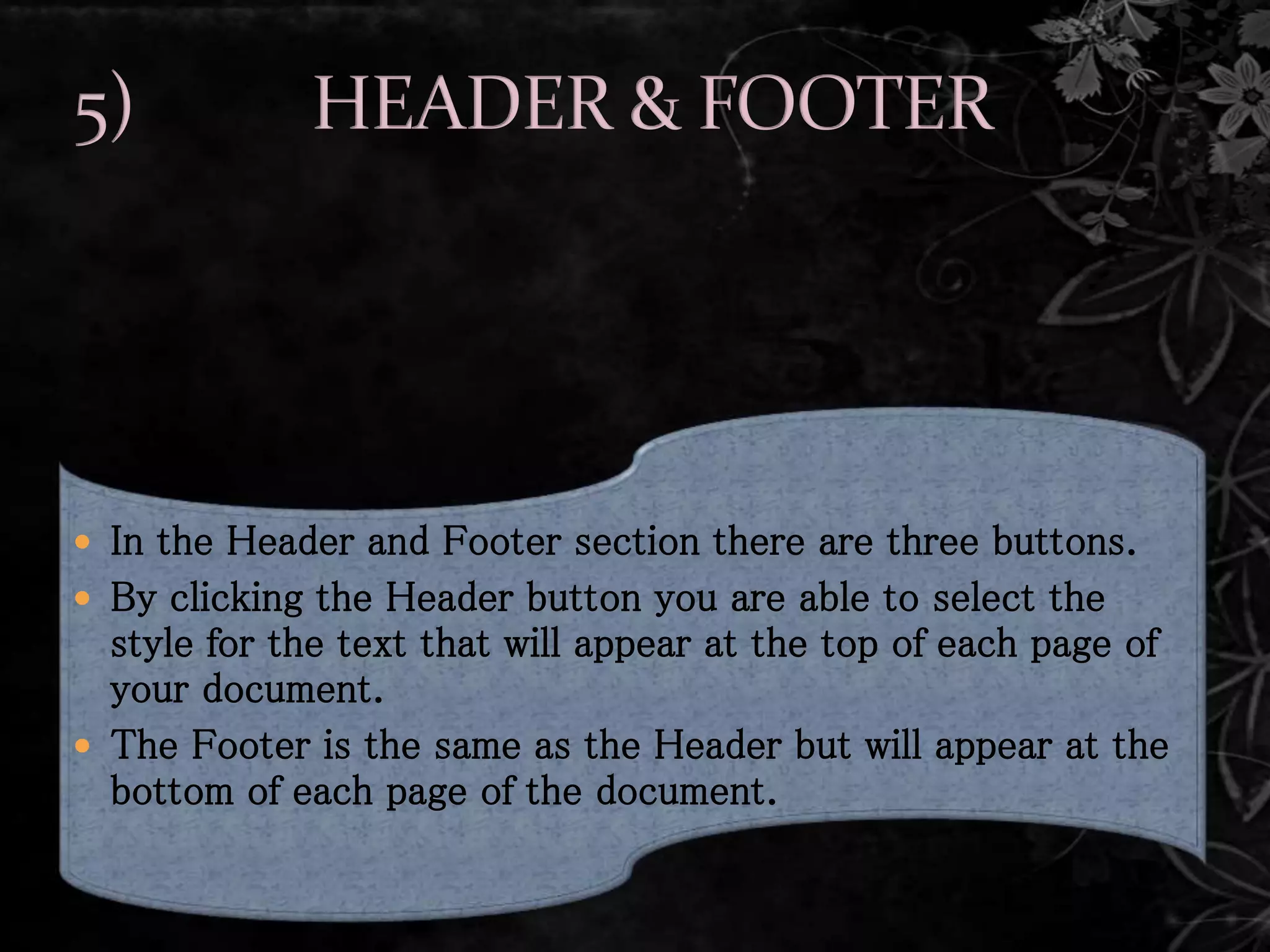 Ms Word (Insert Option) | PPTX