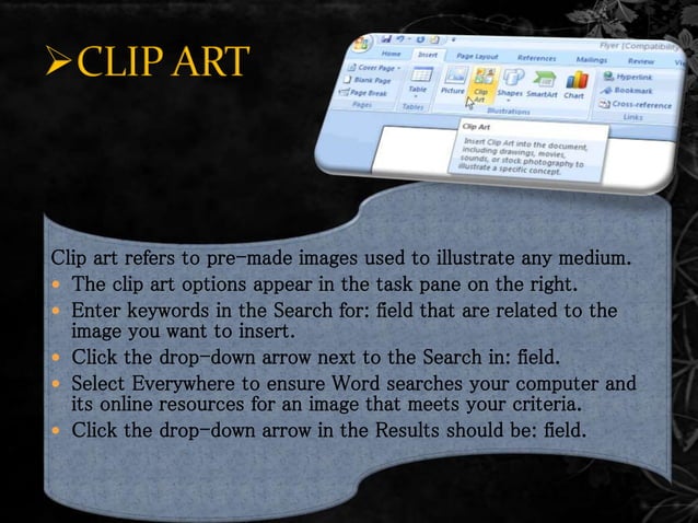 Ms Word (Insert Option) | PPTX | Desktop Publishing | Computer Software and Applications