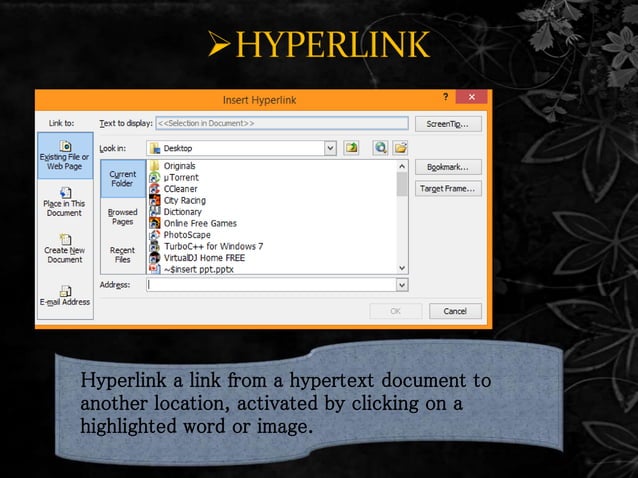 Ms Word (Insert Option) | PPTX | Desktop Publishing | Computer Software and Applications
