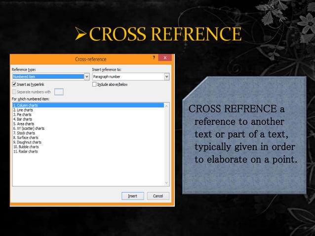 Ms Word (Insert Option) | PPTX | Desktop Publishing | Computer Software and Applications