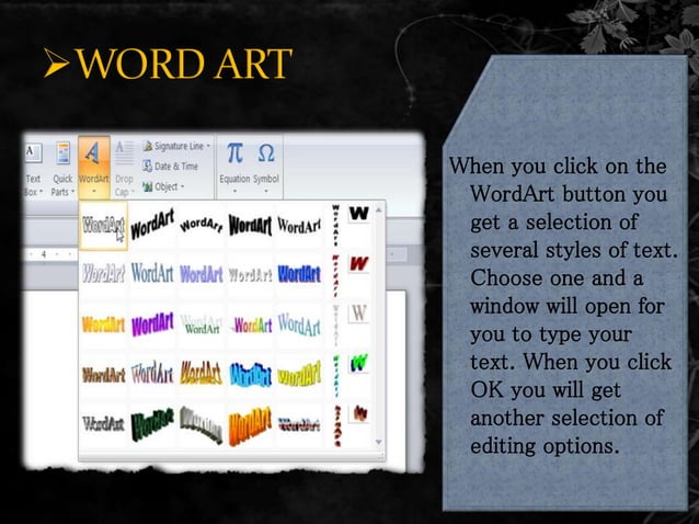 Ms Word (Insert Option) | PPTX | Desktop Publishing | Computer Software and Applications