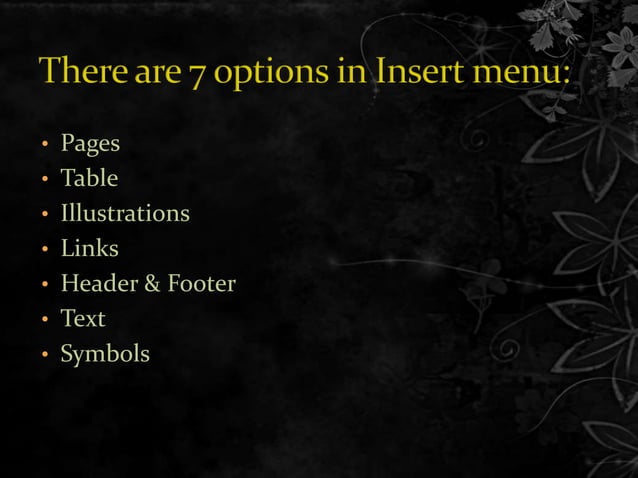 Ms Word (Insert Option) | PPTX | Desktop Publishing | Computer Software and Applications