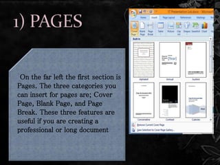 Ms Word (Insert Option) | PPTX | Desktop Publishing | Computer Software ...