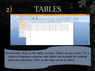 Ms Word (Insert Option) | PPTX