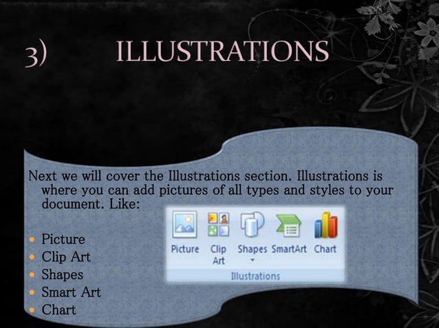 Ms Word (Insert Option) | PPTX | Desktop Publishing | Computer Software and Applications