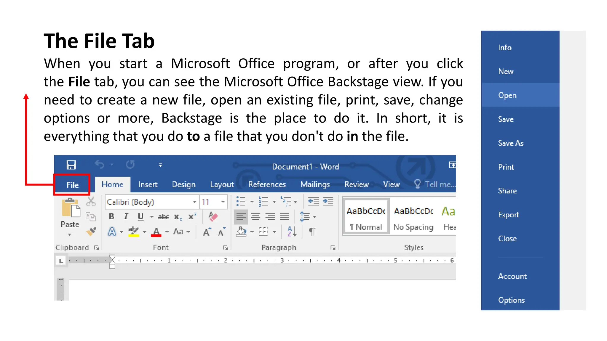 Ms Word Interface Pptx