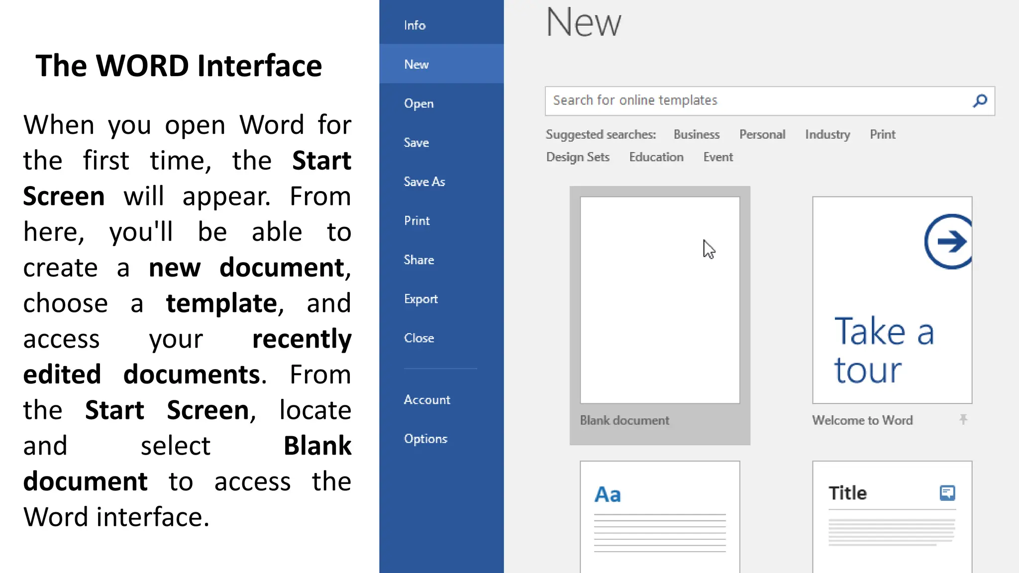 MS Word Interface pptx MS Word Interface pptx