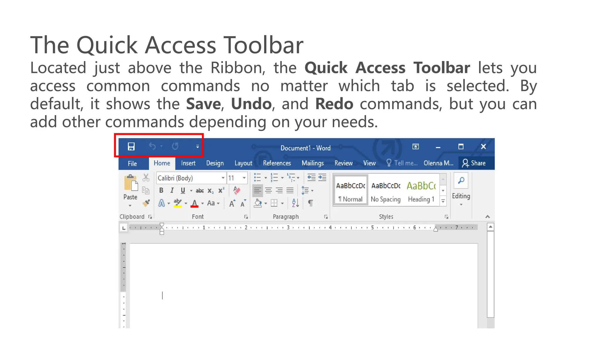 Ms Word Interface Pptx