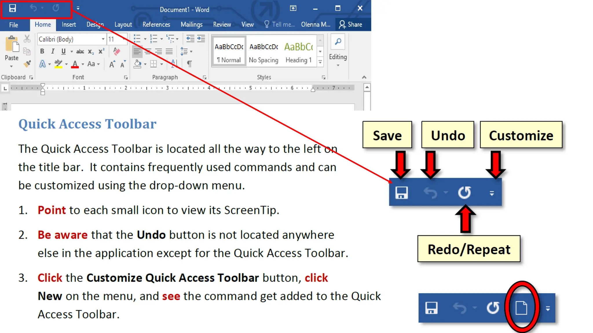 Ms Word Interface Pptx