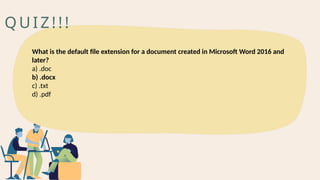 Exploring the Microsoft Word Interface.pptx