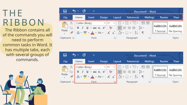 Exploring the Microsoft Word Interface.pptx | Operating Systems | Computer Software and Applications