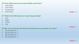Ms word mcq | PDF