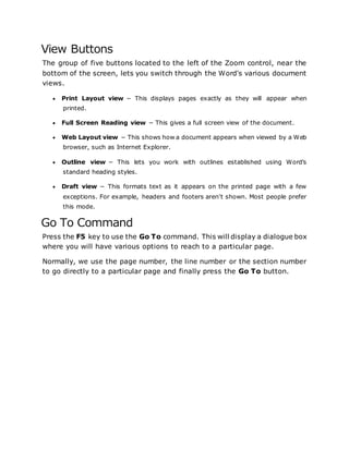Microsoft Office Word Introduction Complete | DOCX