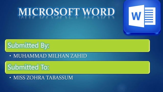 MICROSOFT WORD INTRODUCTION Presentation | PPTX