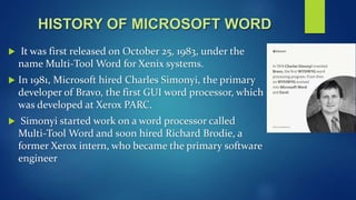 MICROSOFT WORD INTRODUCTION Presentation | PPTX