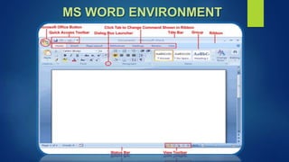 MICROSOFT WORD INTRODUCTION Presentation | PPTX
