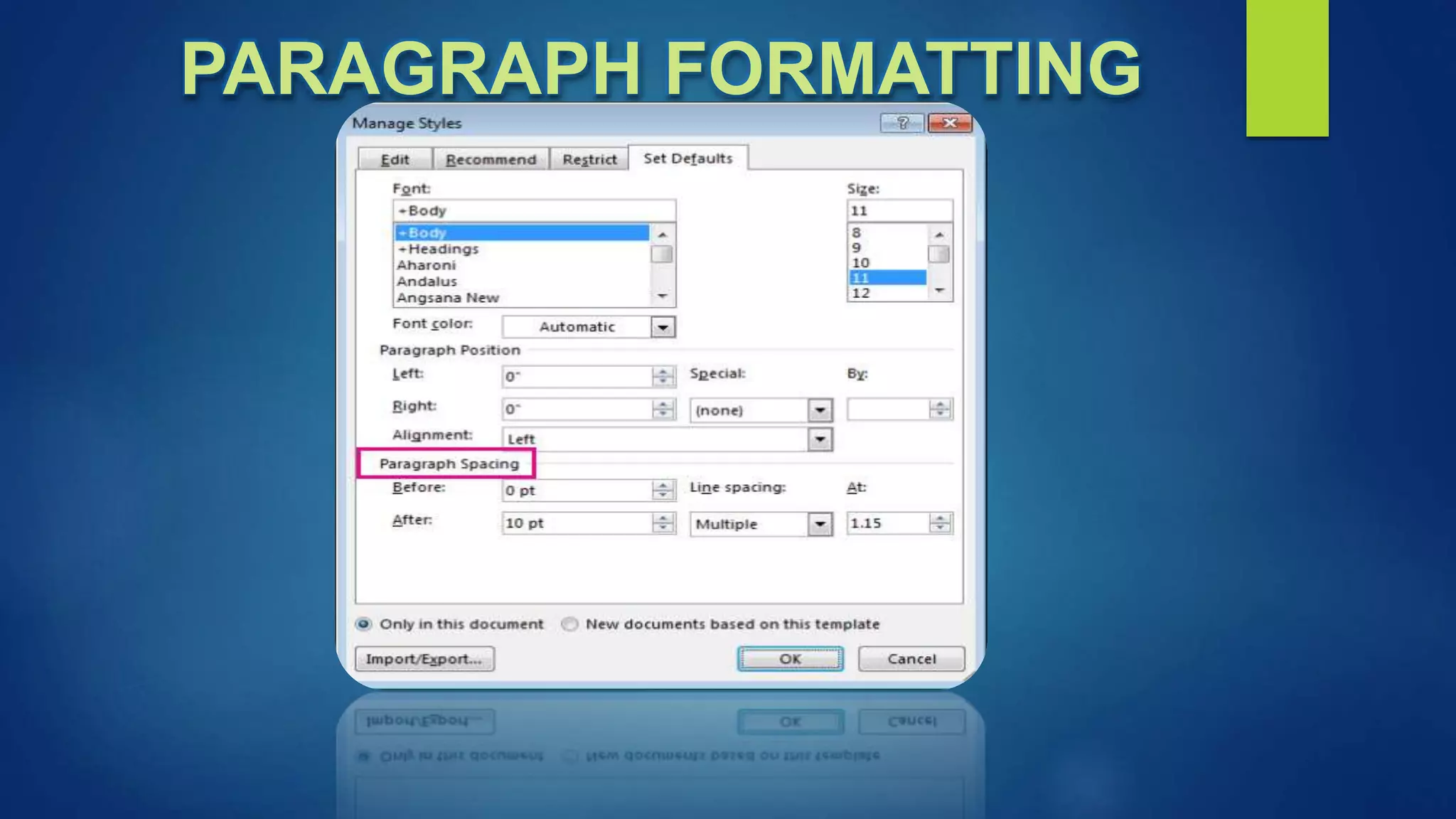 MS WORD Introduction ppt | PPT