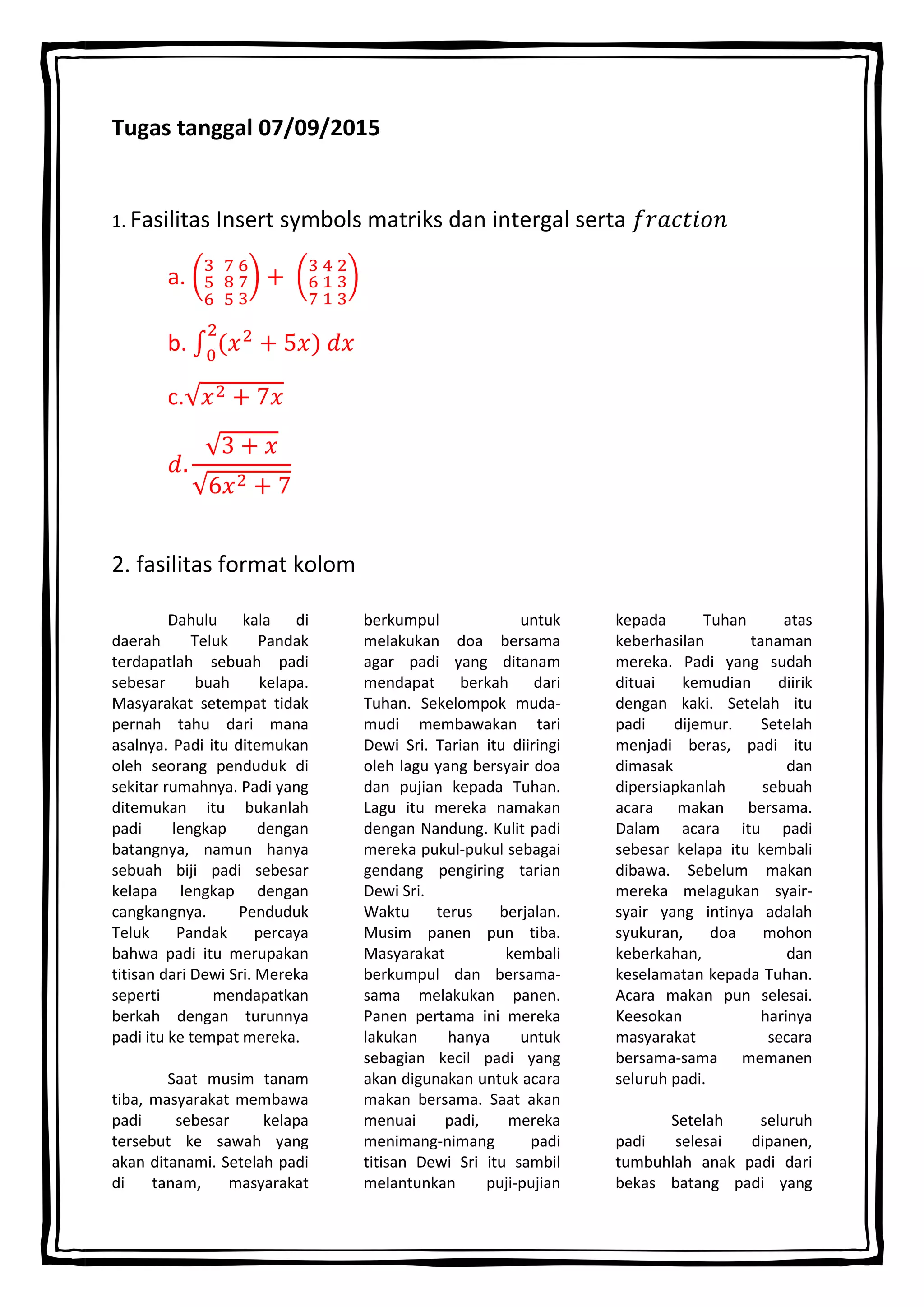 Ms word pratik 2 | PDF