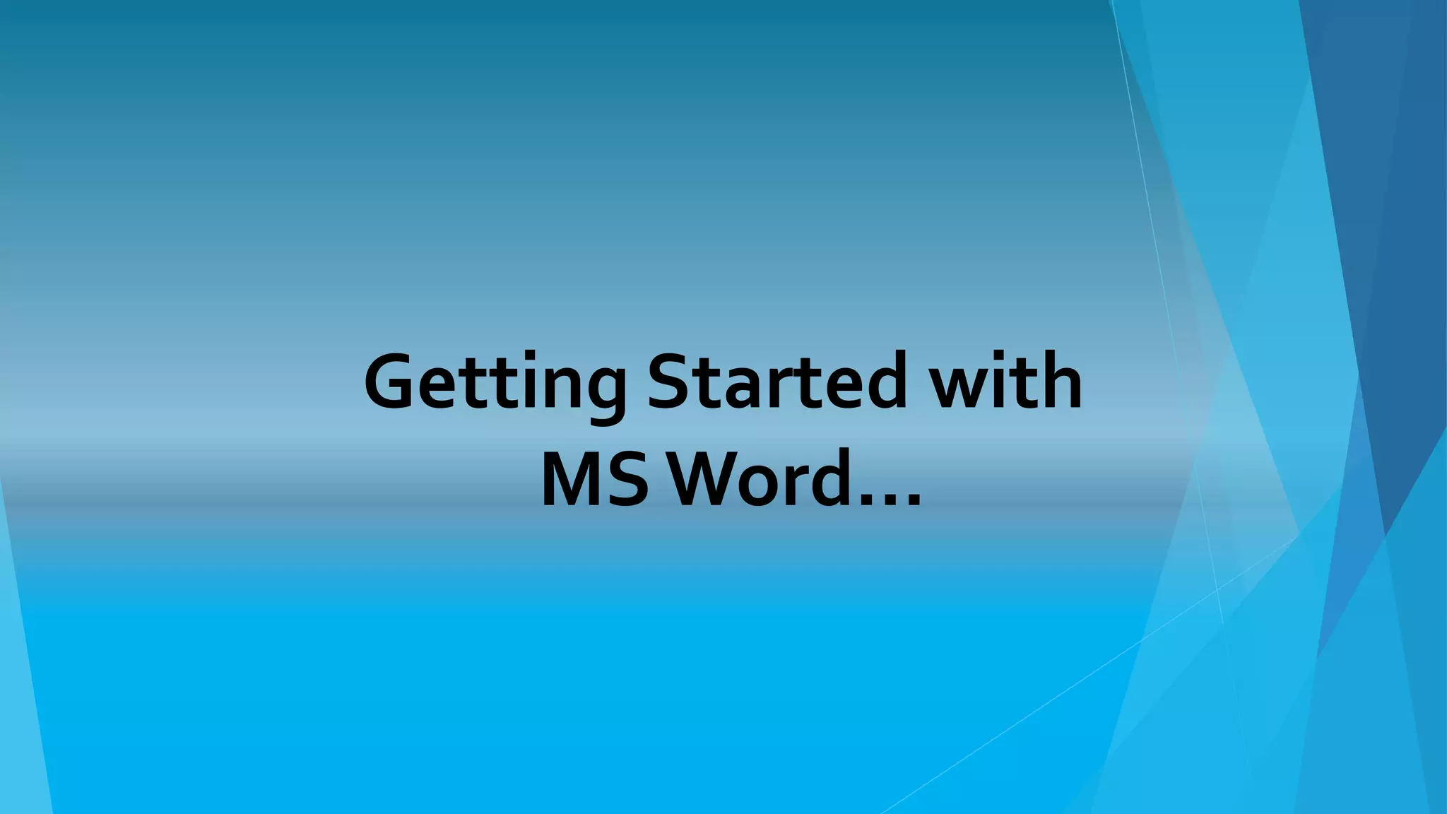 MS Word Introduction and Tools. | PPTX