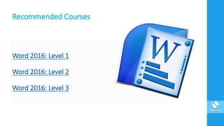 MS Word Primer | PDF