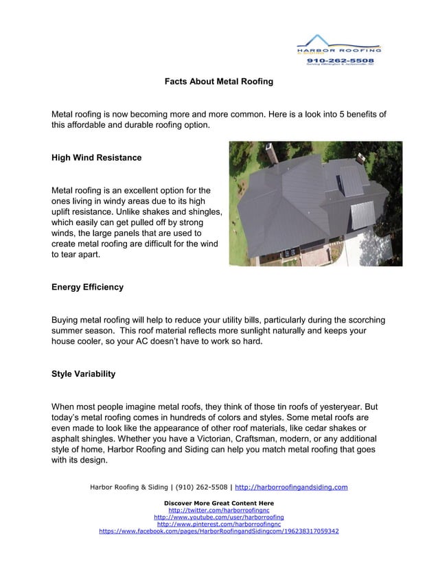 Facts About Metal Roofing | PDF