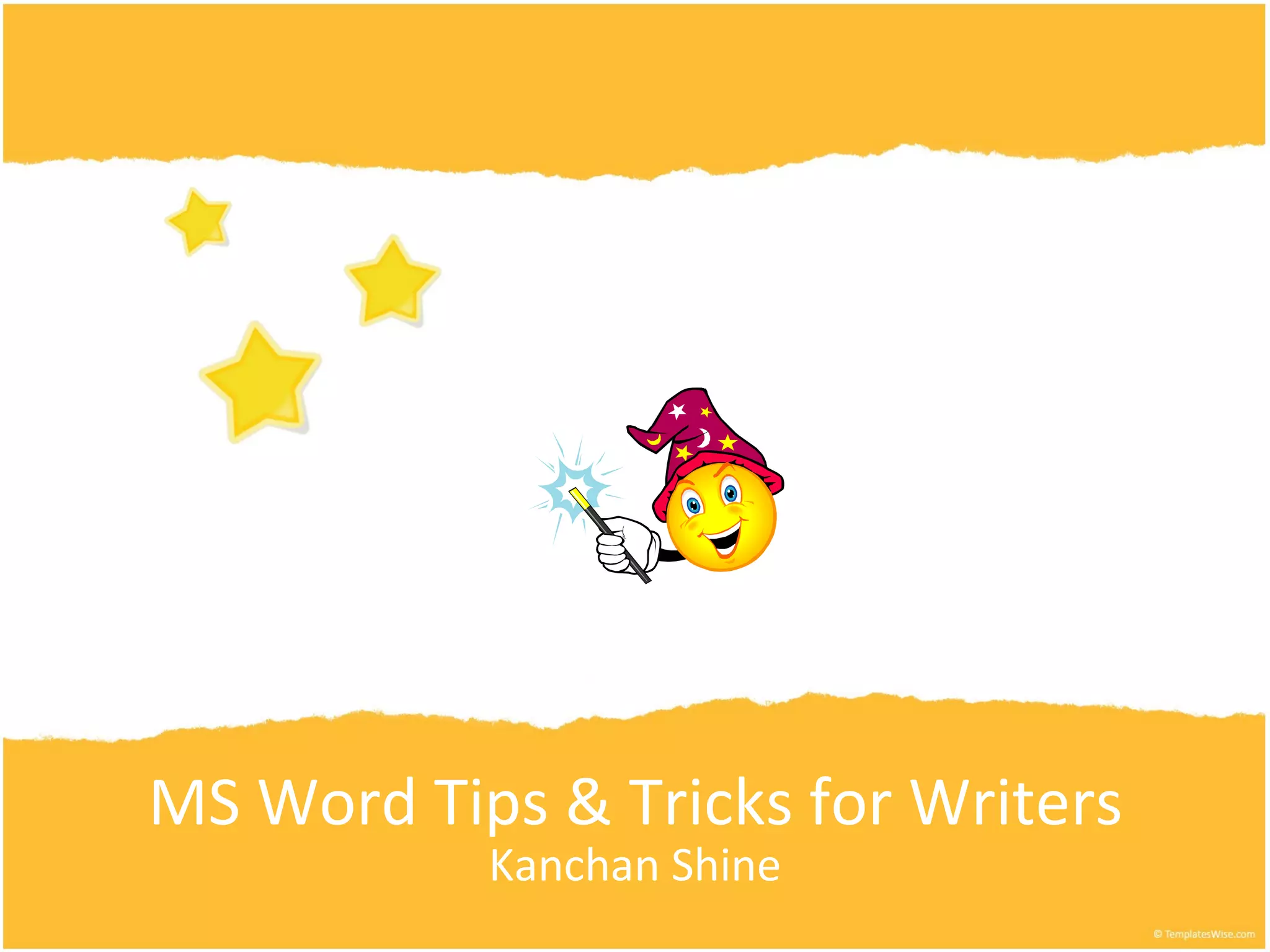 Ms Word Tips And Tricks For Writers Ppt Technology And Computing