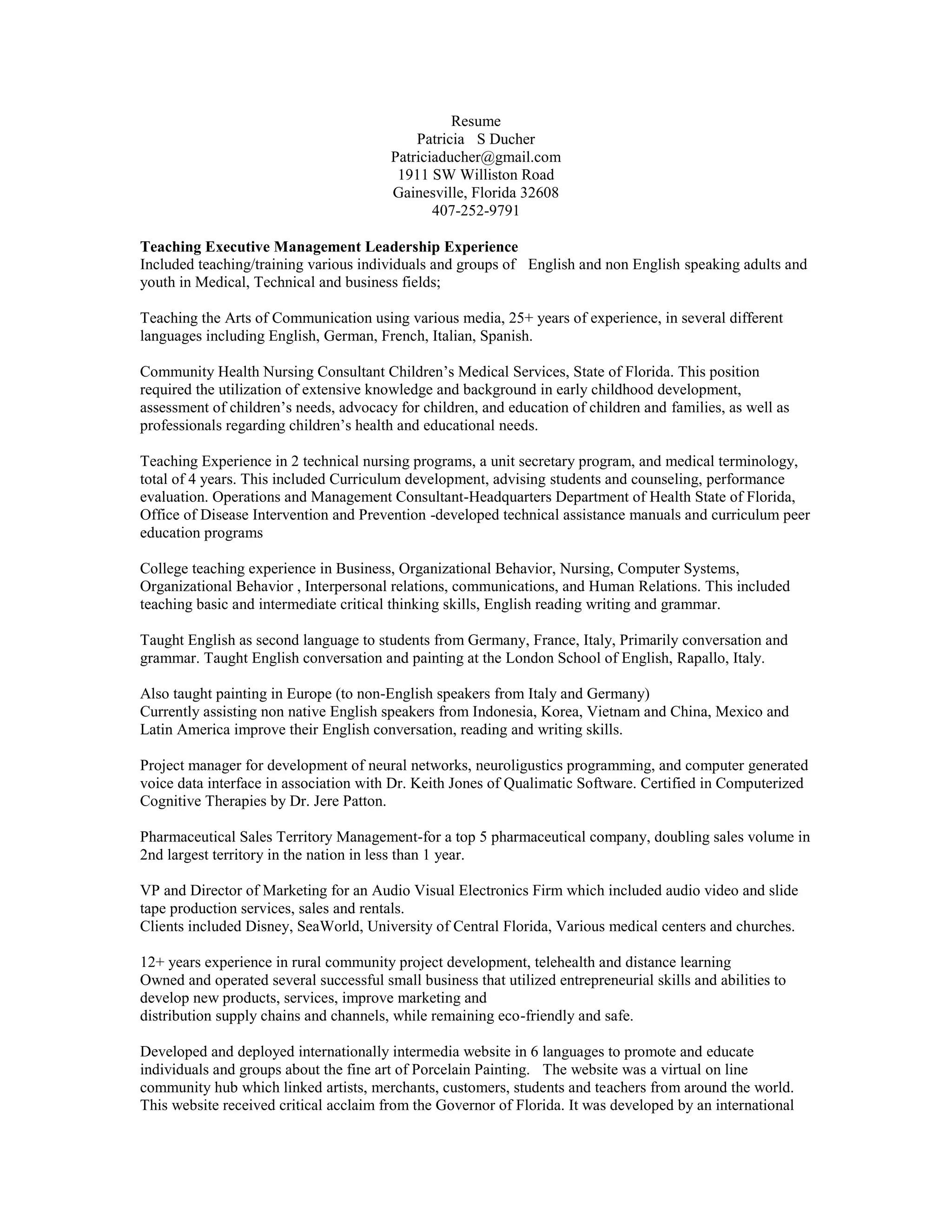 Ms Word, Updated Teaching Resume Cv | DOCX